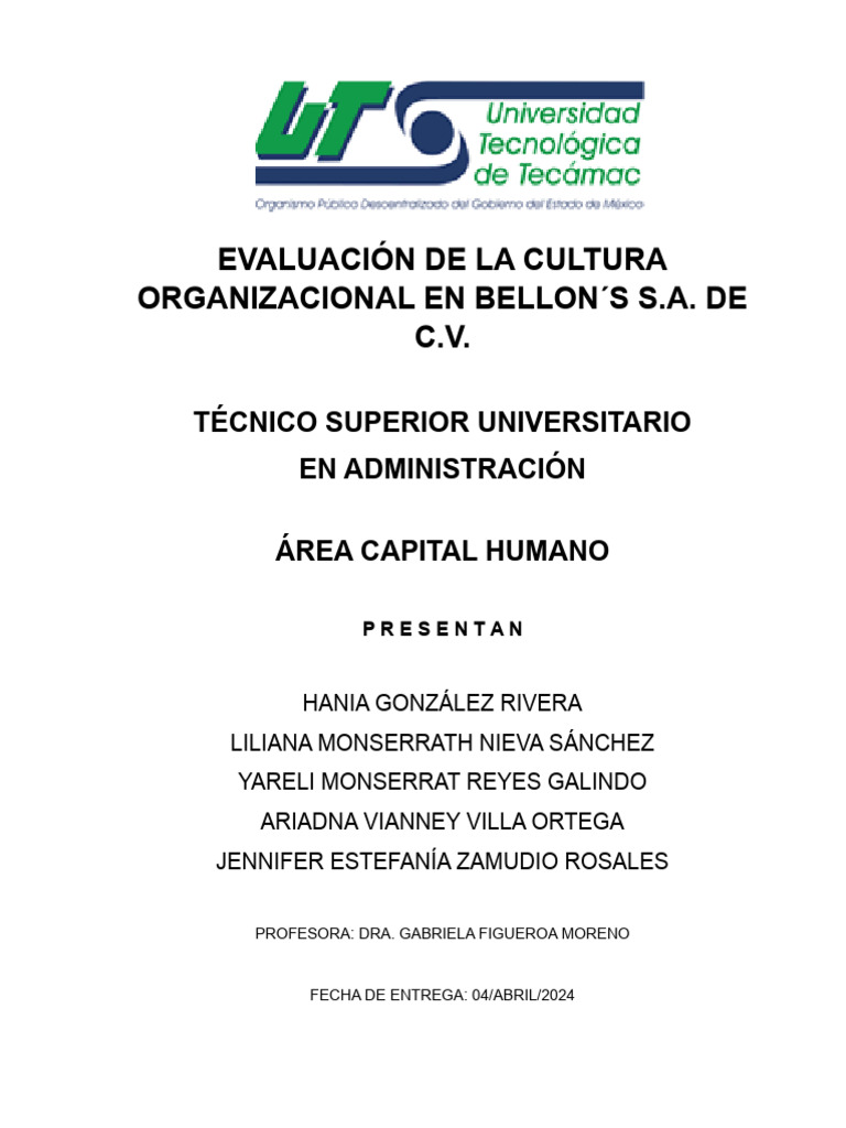 Bellon's Final Gaby-1 | PDF | Business | Gestión de recursos humanos