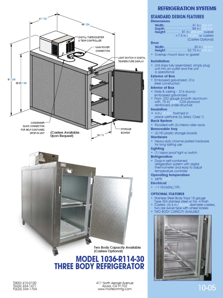 CATALOG Section 10 - MODEL 1036-R114-30 THREE BODY REFRIGERATOR | PDF | Refrigerator | Motor Vehicle