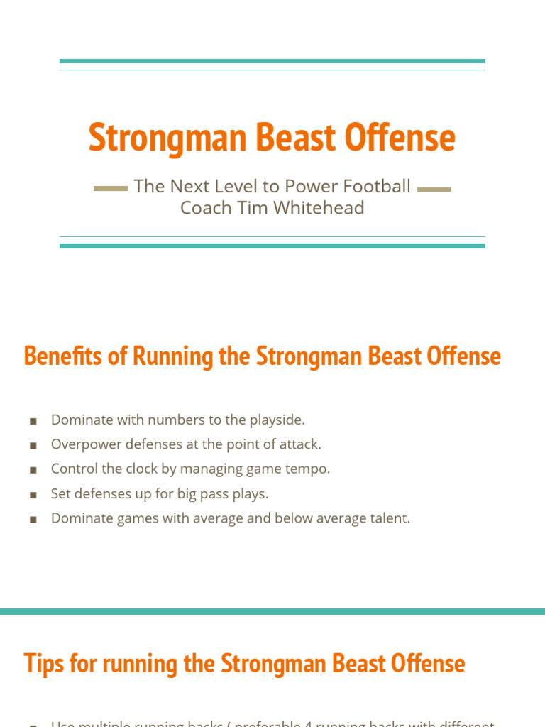 Strongman Beast Offense Playbook 10 | PDF | Sports | National Football ...