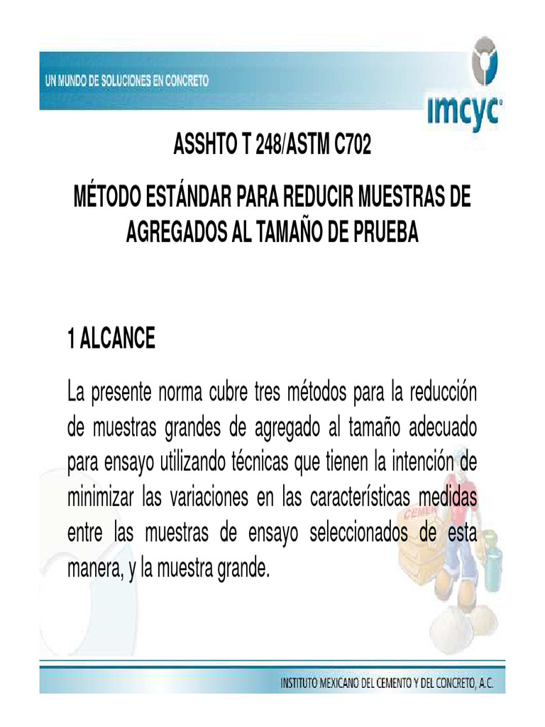 ASTM C702 - Cuarteo | PDF | Muestreo (Estadísticas)