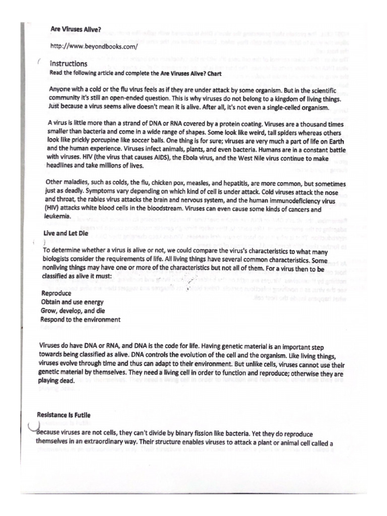 Are Viruses Alive Article | PDF