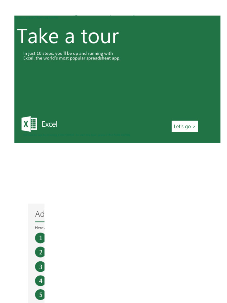 Welcome To Excel1 | PDF | Microsoft Excel