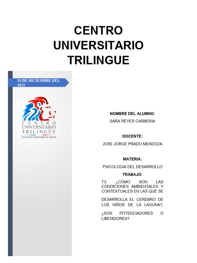 Centro Universitario Trilingue: 18 de Diciembre Del 2023 | PDF ...