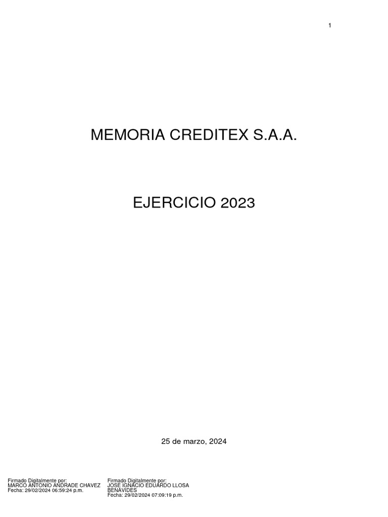 Historia y Evolución de Creditex S.A.A. | PDF | Textiles | Compartir ...