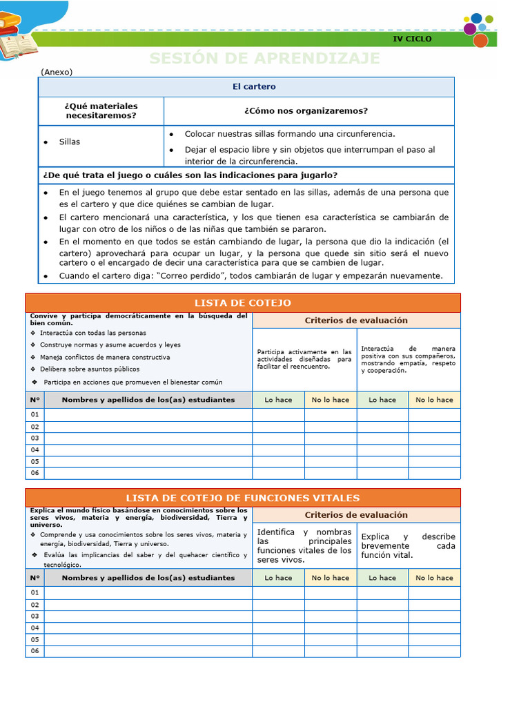 Anexo de Sesiones de Aprendizaje 2024 - Editora Quipus Perú | PDF | Nutrición | Dieta y nutrición