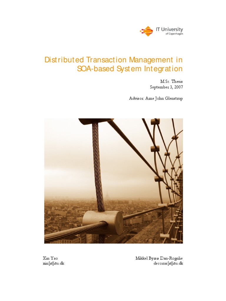 Distributed Transaction Management in SOA-based System Integration ...