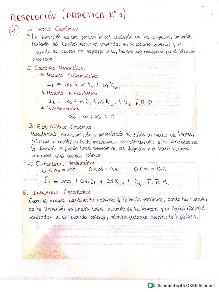 RESOLUCION DE LA PRÁCTICA DE ECONOMETRIA | PDF
