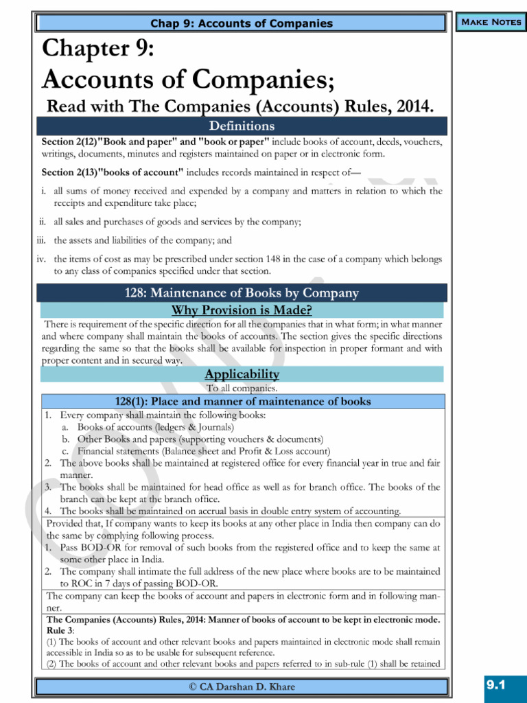 9 Accounts of Company | PDF