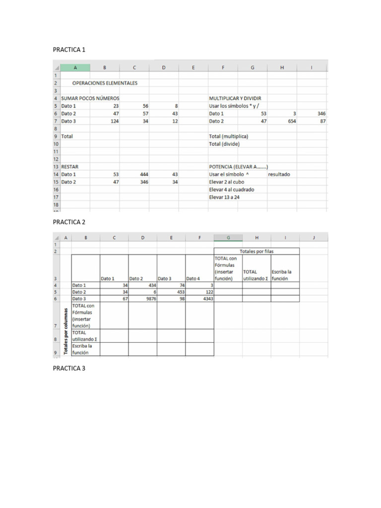 Practicas Excel | PDF