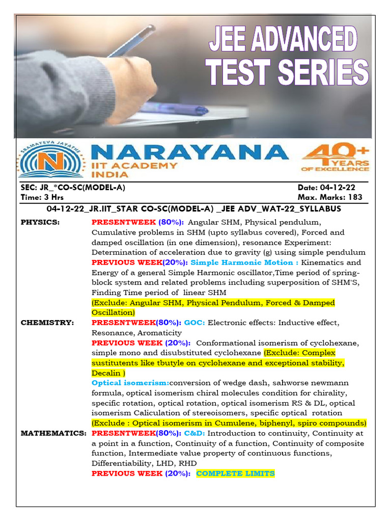 04-12-22 JR - Iit Star Co-Sc (Model-A) Jee Adv 2017 (P-II) Wat-22 QP ...