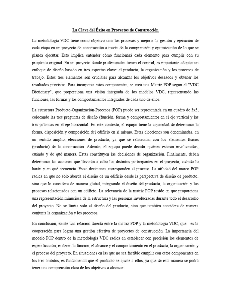 (AC-S07) Semana 07 - Tema 01 Tarea - Desarrolla Tu Matriz POP | PDF | Diseño | Matriz (Matemáticas)
