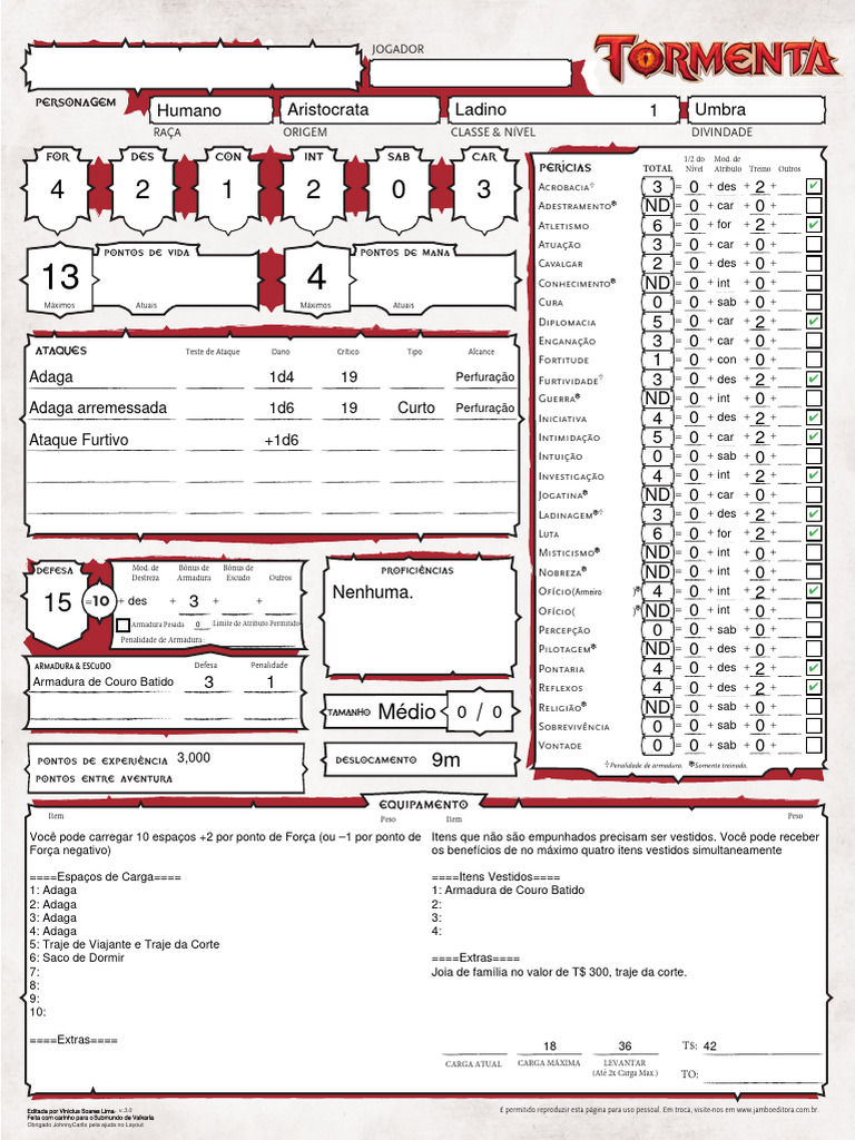 Humano - Ladino - Aristocrata - Umbra | PDF