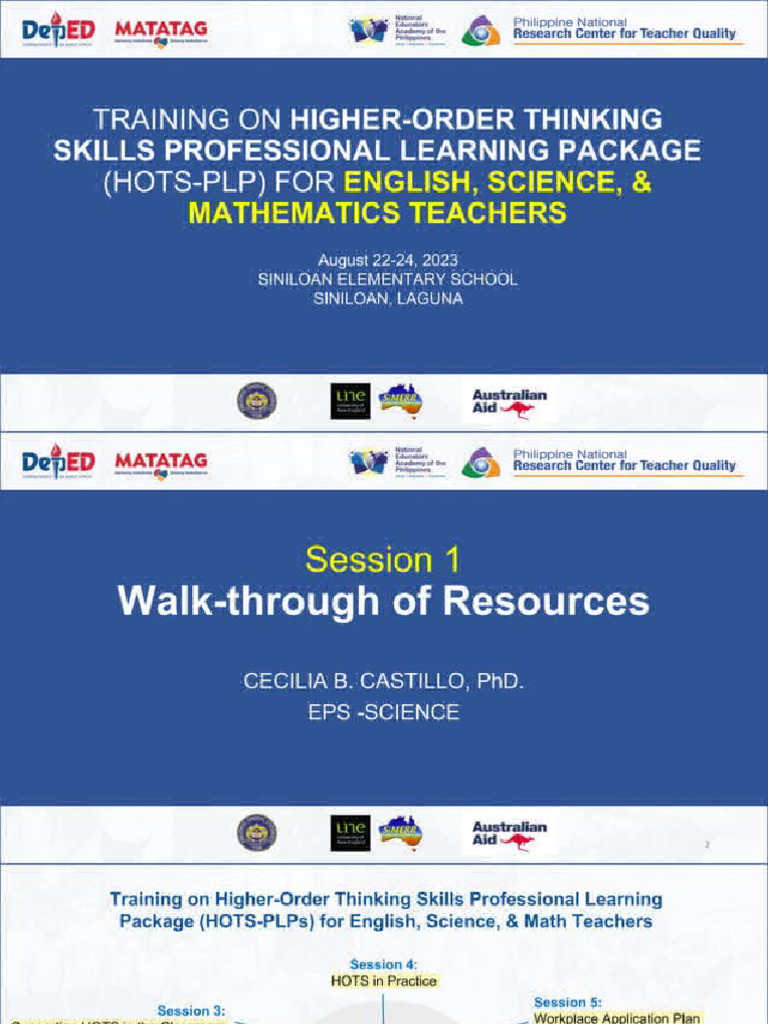 Session 1 Walkthrough of Resources | PDF