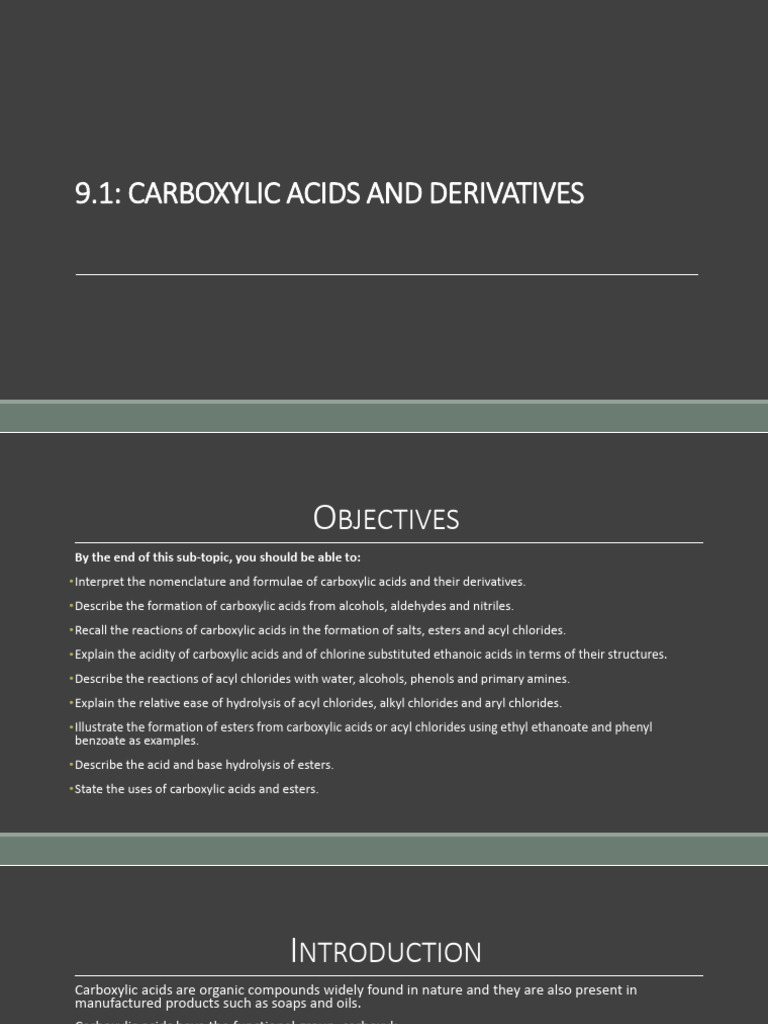 Uses of Carboxylic Acid Derivatives | PDF | Triglyceride | Acid