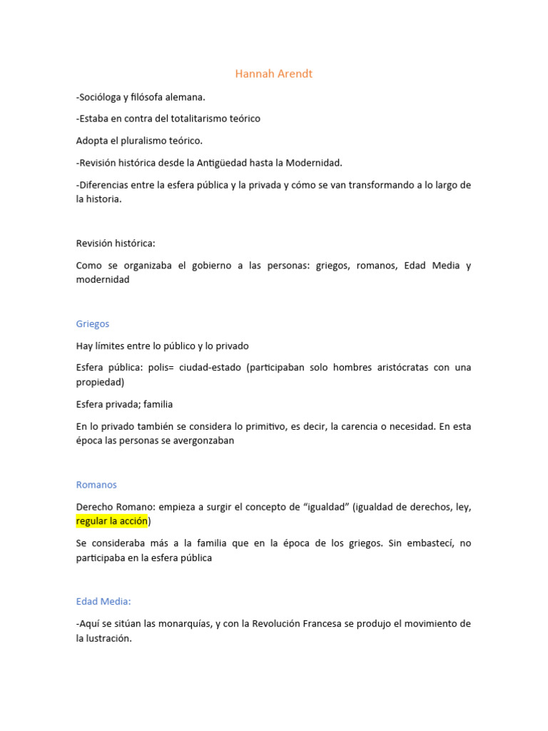 7°hannah Arendt | PDF | Hannah Arendt | Comportamiento