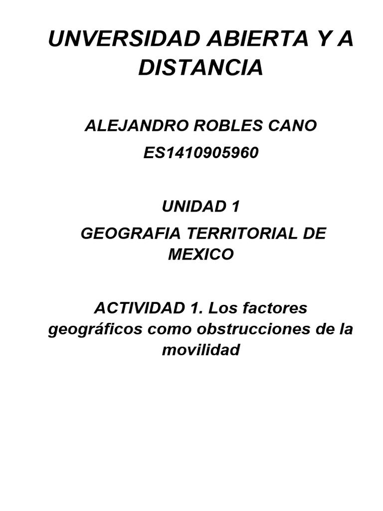 Factores Geograficos | PDF | Transporte | Transporte de tierra