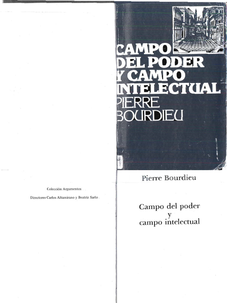 Bourdieu Campo de Poder y Habitus | PDF