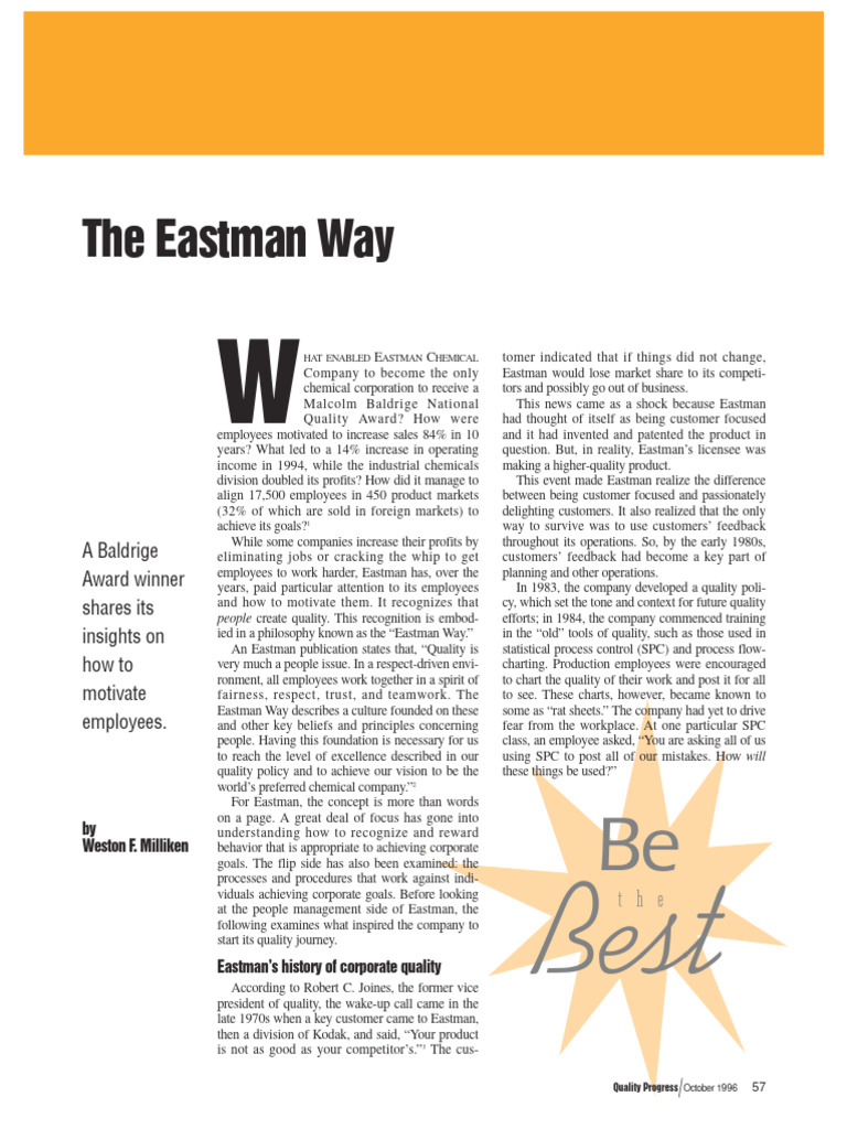 the-eastman-way | PDF | Goal | Empowerment