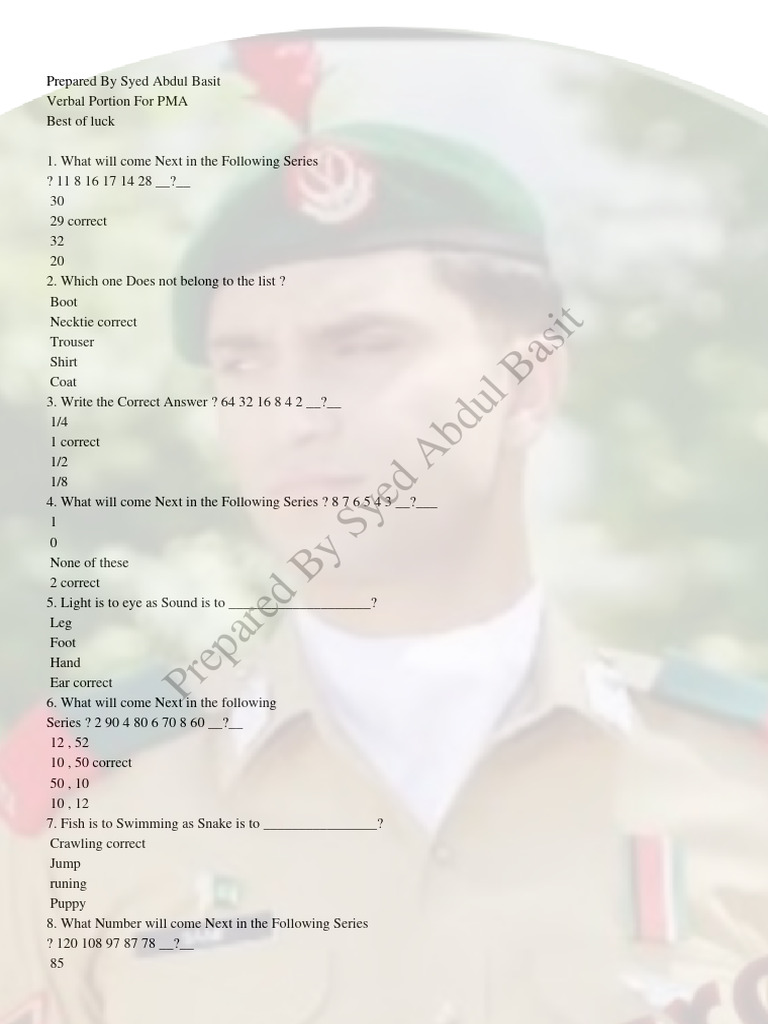 3rd Verbal Portion by Syed Abdul Basit - Watermarked | PDF