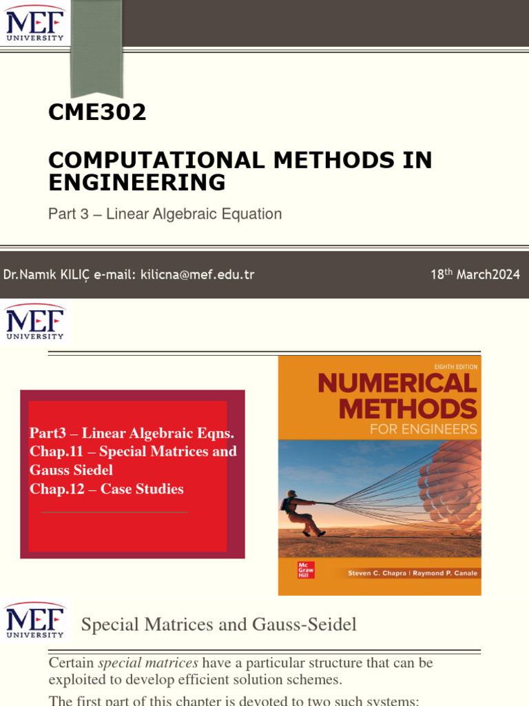 Lecture5 - Linear Algebraic Equations - 18march2024 - NK - v1 | PDF | Matrix (Mathematics ...