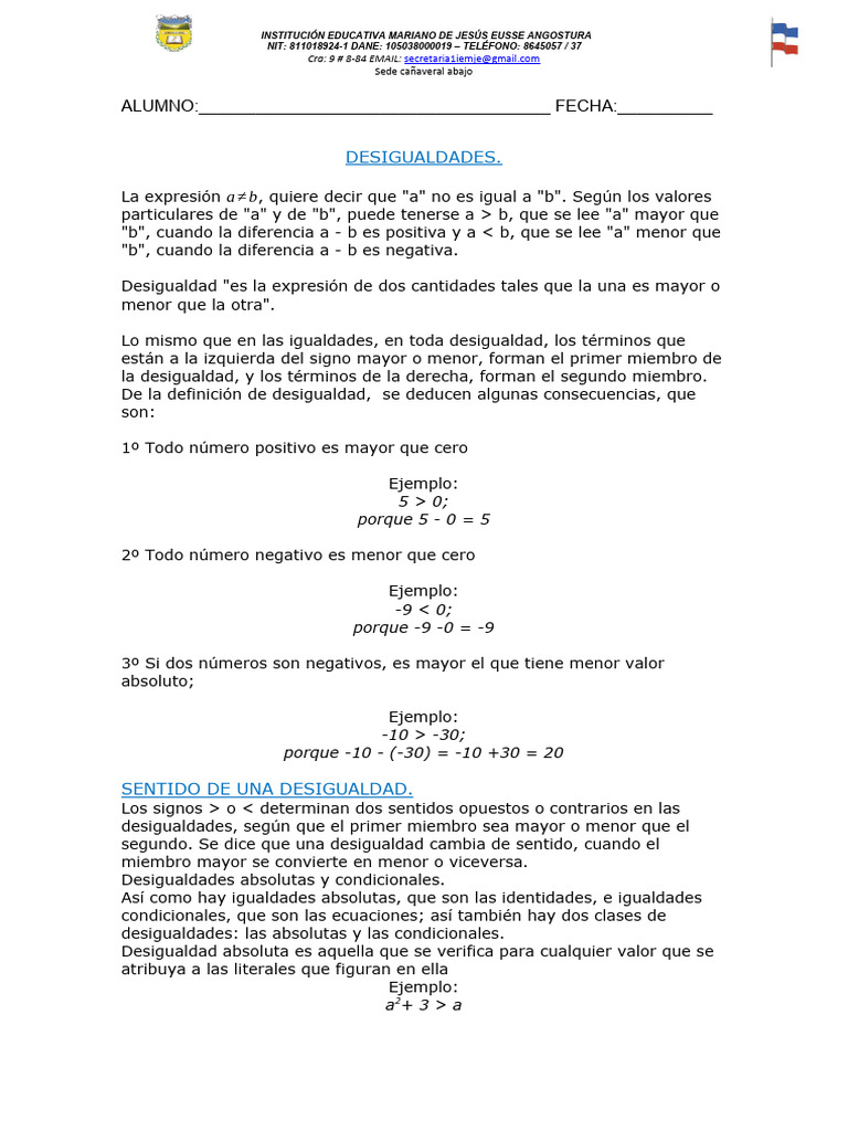 Introducción a Desigualdades Matemáticas | PDF | Desigualdad ...