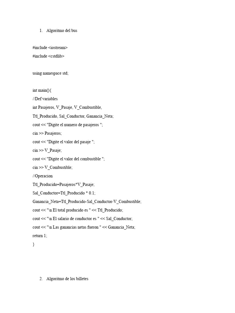 Algoritmos - Primera Practica | PDF | Programación de computadoras