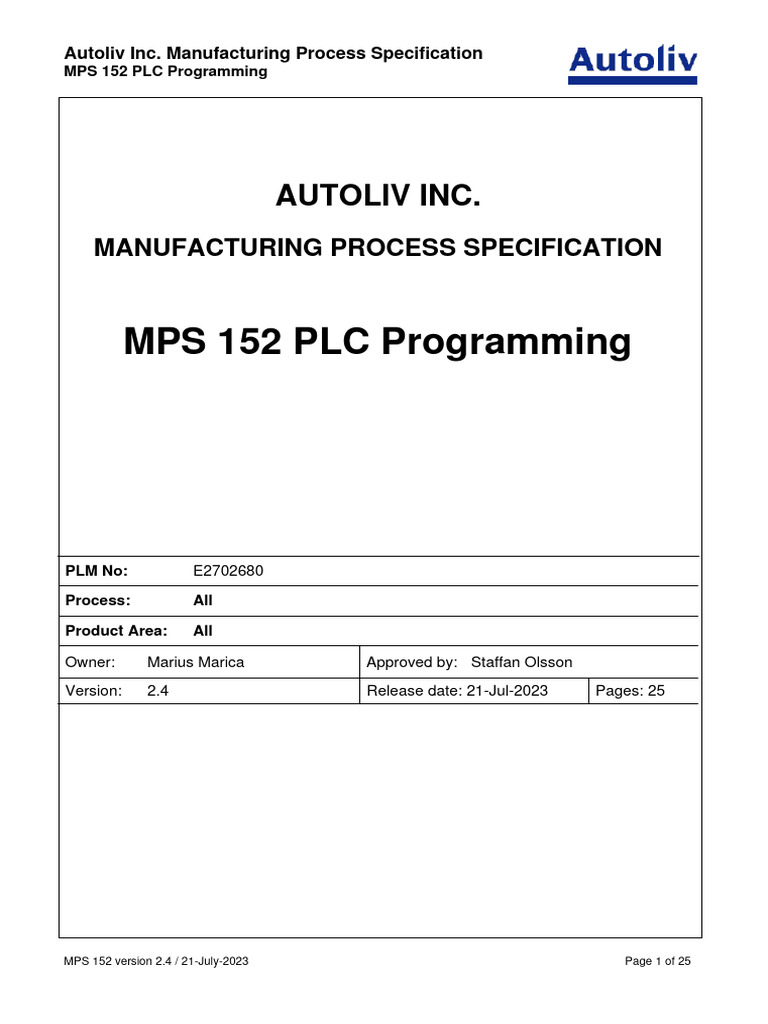 Plc Programming Mps 152 Pdf Programmable Logic Controller Computing