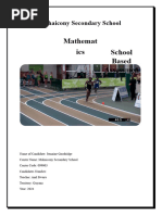 Physical Education SBA 2 | PDF | Track And Field | Running