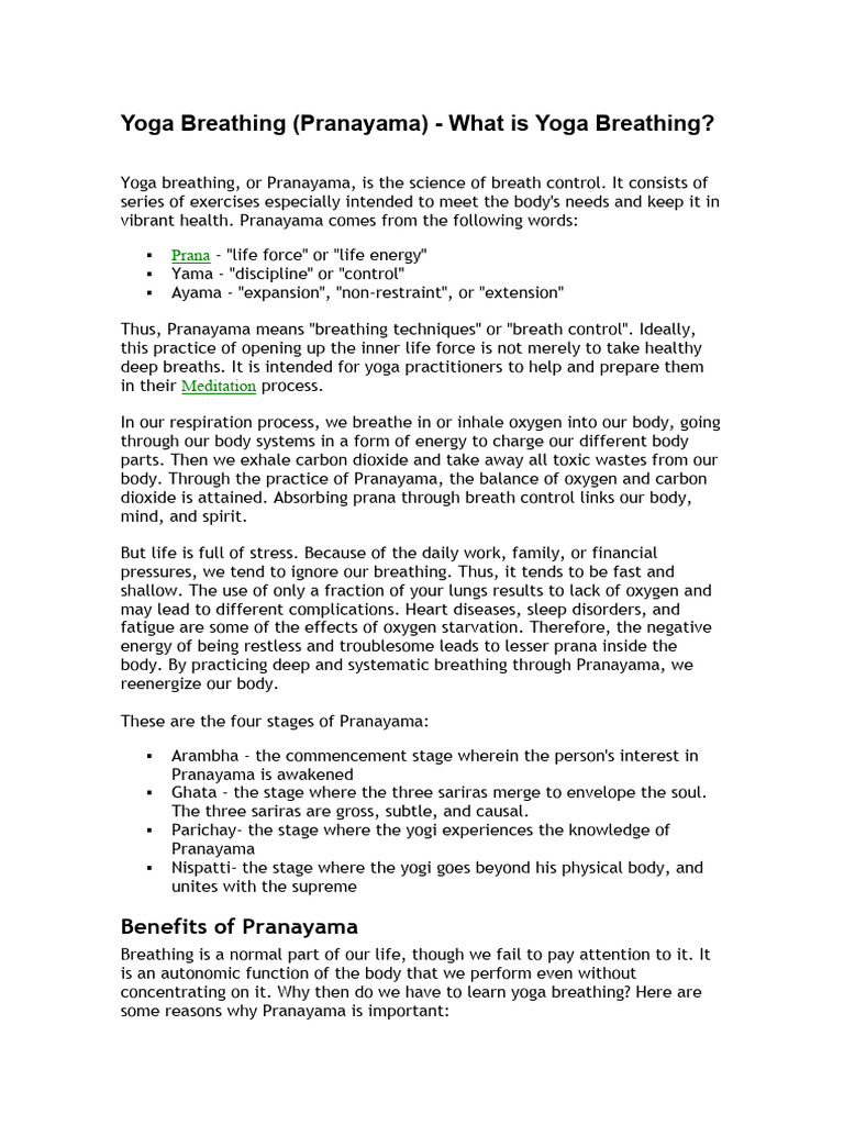 Pranayam A | PDF | Breathing | Respiratory Tract