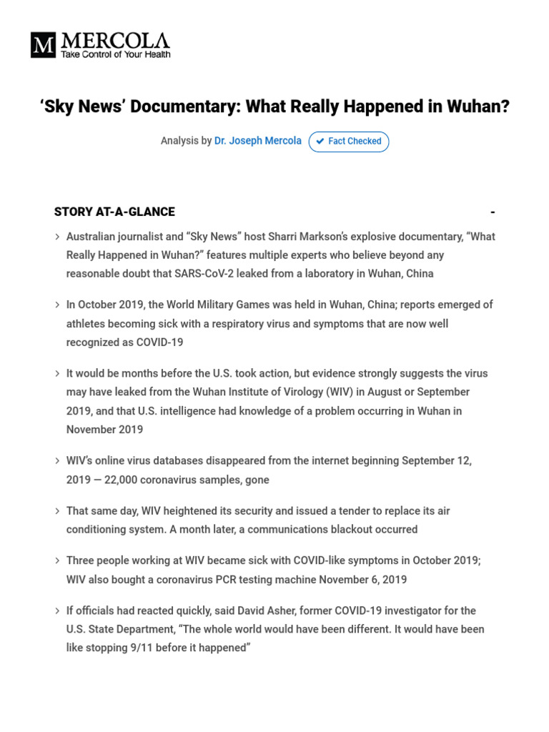 What Really Happened in Wuhan PDF | PDF