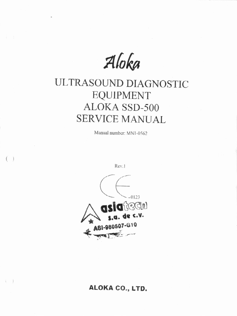 Aloka ssd500 | PDF