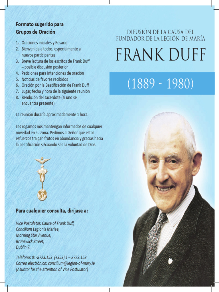 Folleto Para Difusion Causa Frank Duff | PDF | Oración
