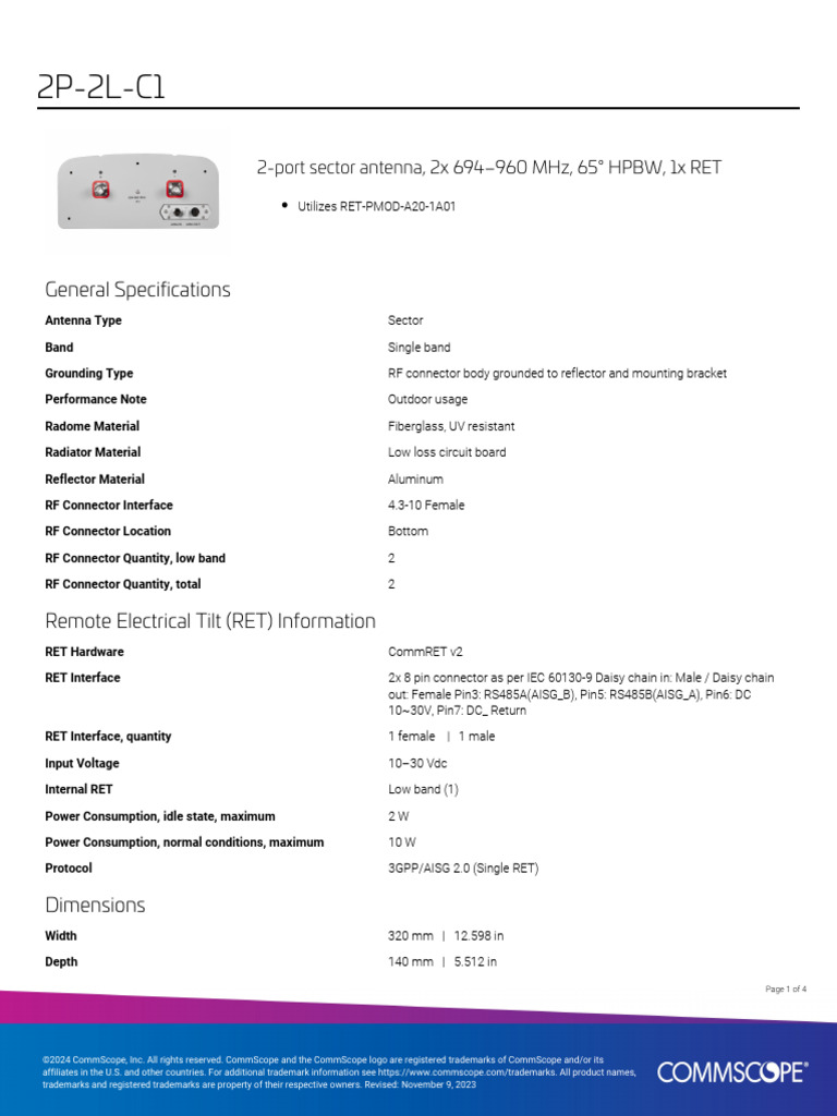 2-Port Sector Antenna 694-960 MHz | PDF | Electrical Engineering ...