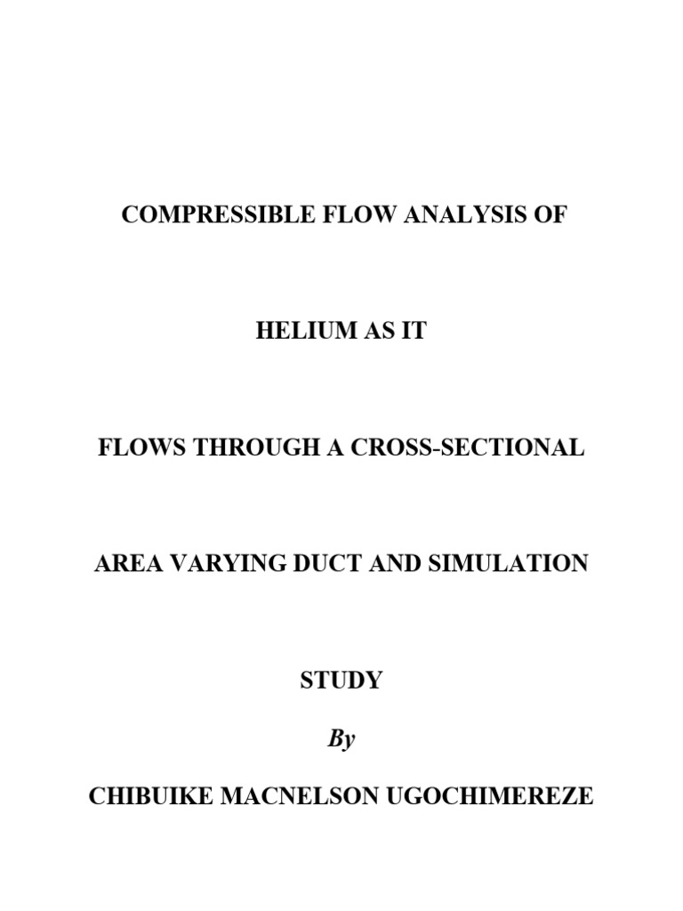 The Compressible Flow of Fluids Through A Duct | PDF | Helium | Heat ...