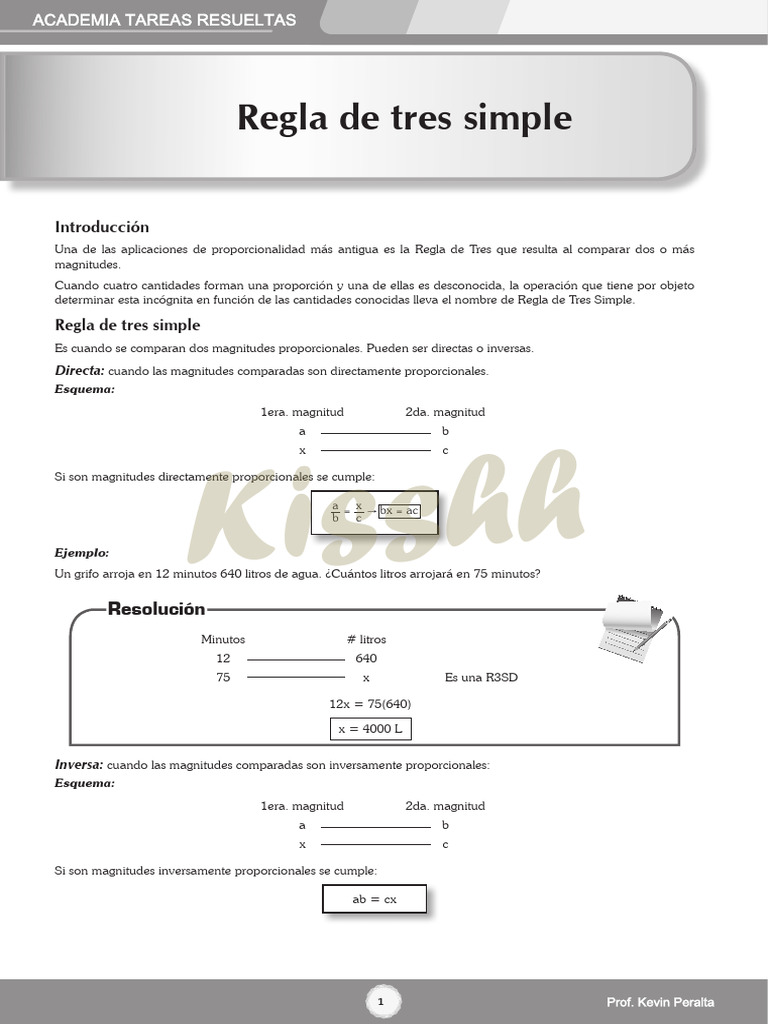 Regla de Tres Unsa | PDF