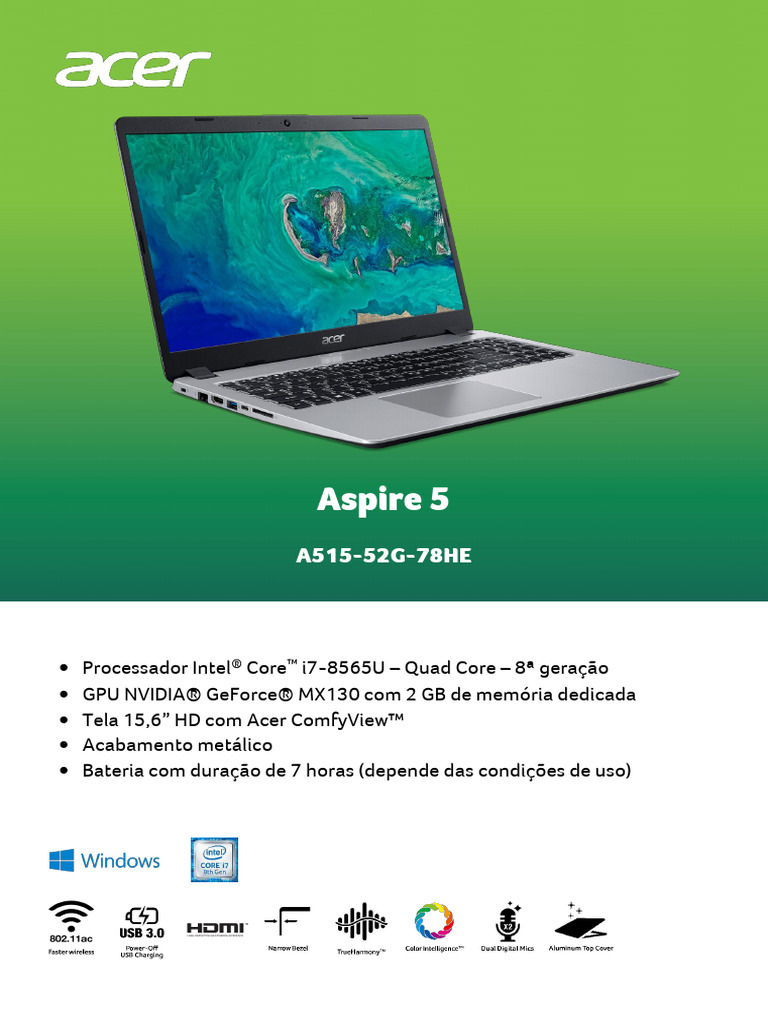 Aspire 515-52G | PDF | Wi-Fi | USB