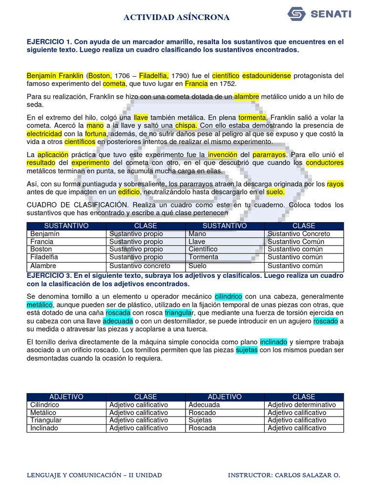 ACTIVIDAD ASÍNCRONA - EJERCICIO I Y III DIANA CAROLINA CORDOVA CALLE | PDF | Tornillo