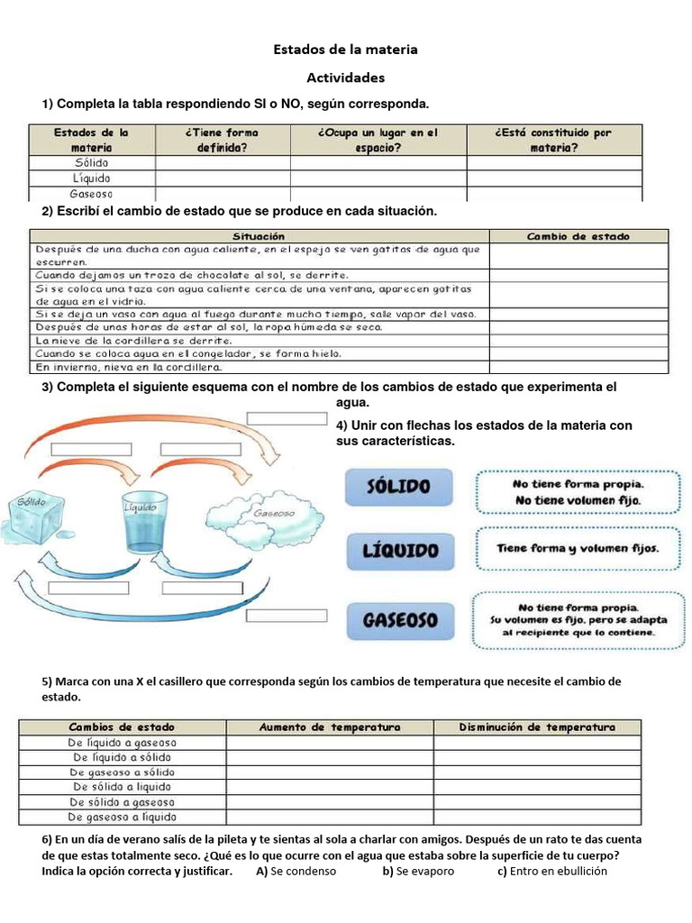 Estados de La Materia, Teoria Cinetico Molecular, Escalas de ...