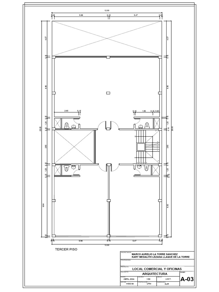 plano arquitectura-TAMBO-MODIF-3ER PISO | PDF