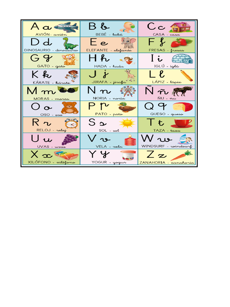 Abecedario Imprenta Y Cursiva Para Imprimir Abecedario Para ...