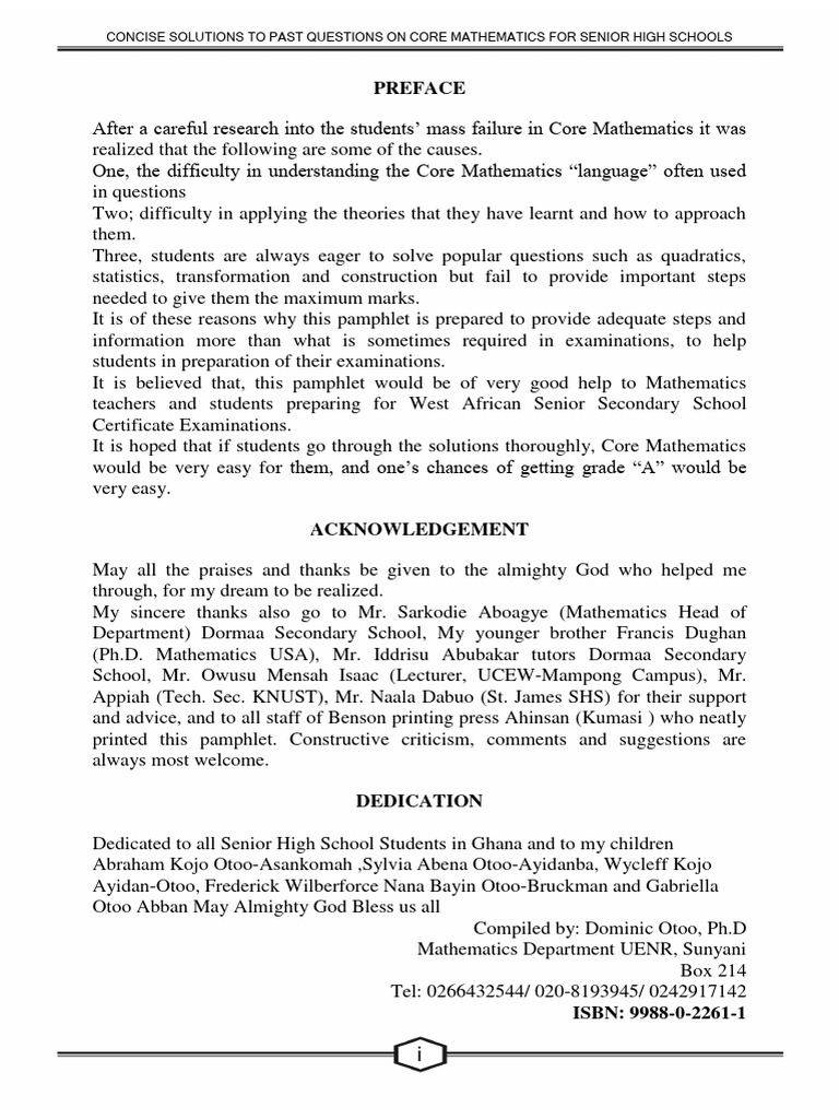 Concise Core Maths Passco | PDF | Equations | Mathematics