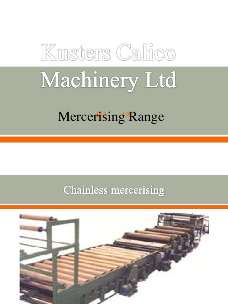 Kuster Calico Mercerization | PDF | Textiles | Washing Machine