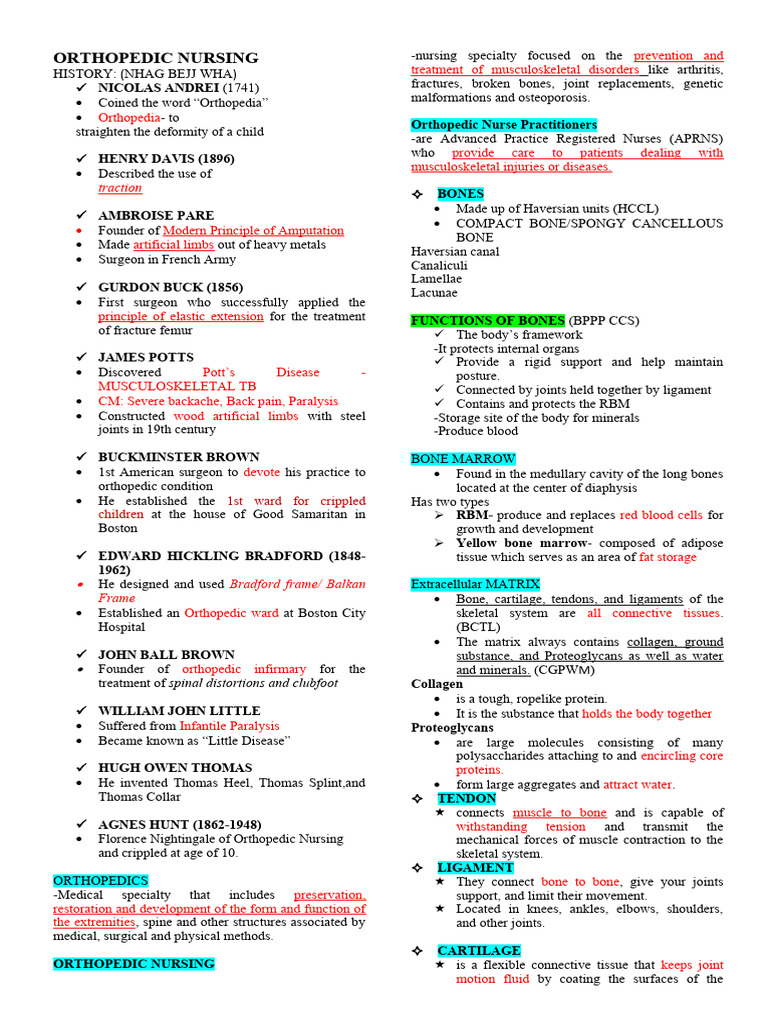 Orthopedic Nursing | PDF | Bone | Skull