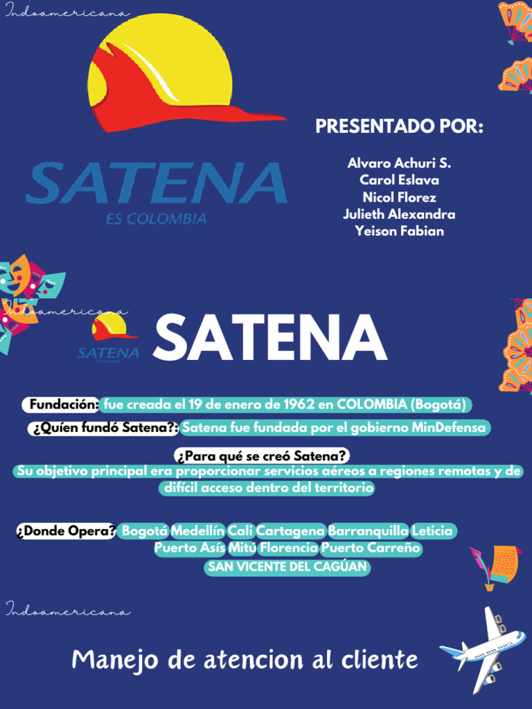 Servicios y Estrategias de Satena | PDF | aerolíneas | Colombia