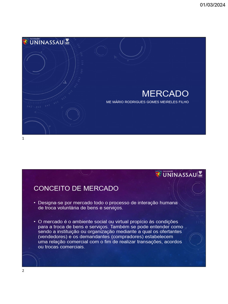 Analise de Mercado - Conceitos de Mercado | PDF | Mercado (economia) | Economia