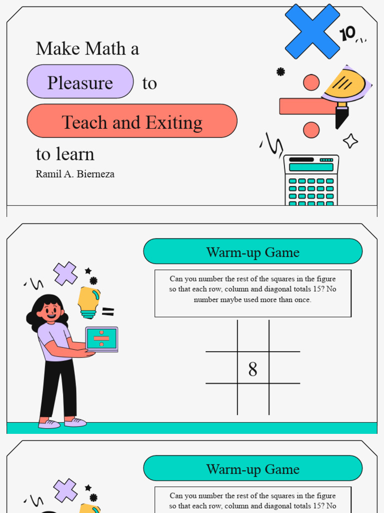Make Math A Plasure To Teach and Exciting To Learn | PDF | Learning ...