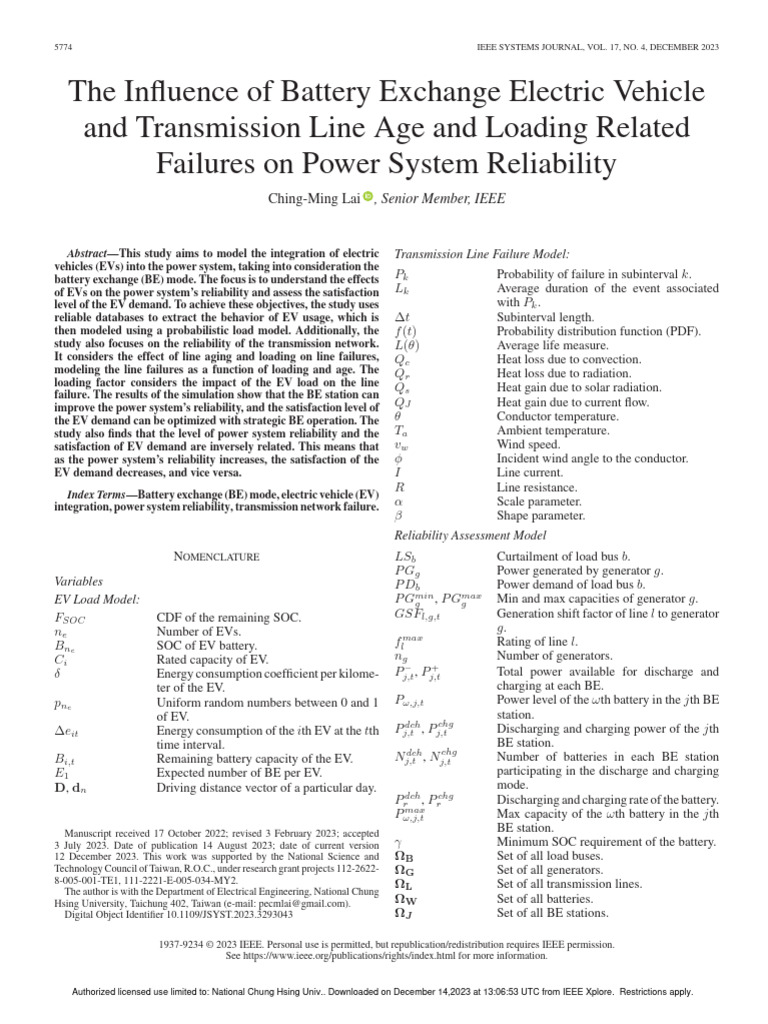 The Influence of Battery Exchange Electric Vehicle and Transmission ... The Influence of Battery Exchange Electric Vehicle and Transmission ...