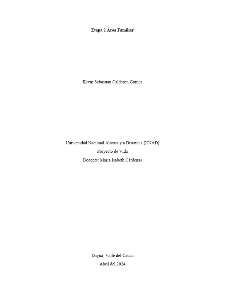 Etapa 2 Área Familiar | PDF | Amistad | Las emociones