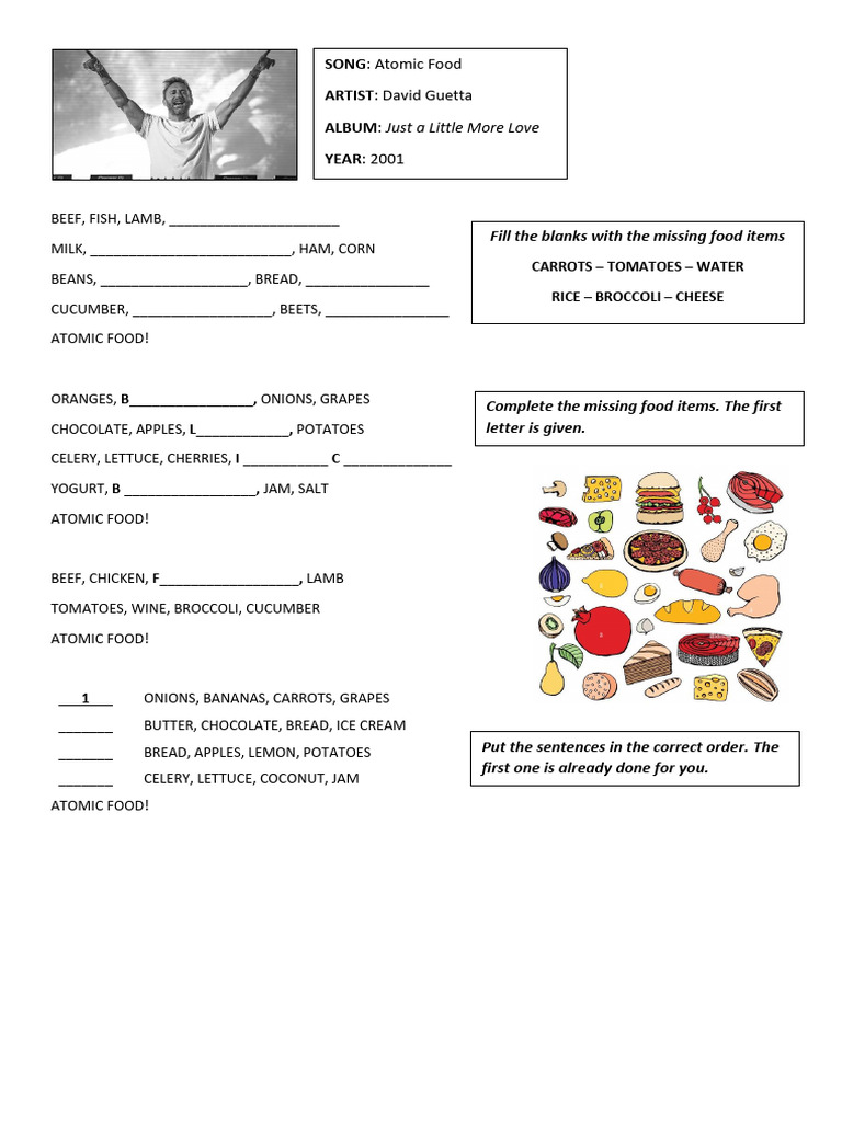 Atomic Food - David Guetta | PDF