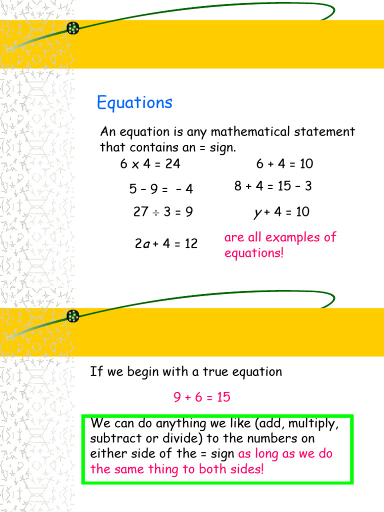 Equations | PDF | Area | Length
